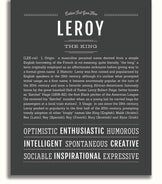 Leroy | Name Art Print – Name Stories