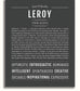 Leroy | Name Art Print – Name Stories
