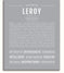 Leroy | Name Art Print – Name Stories