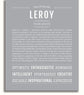 Leroy | Name Art Print – Name Stories