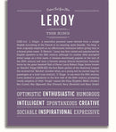 Leroy | Name Art Print – Name Stories