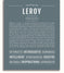 Leroy Personalized Name Meaning Art Prints – Name Stories