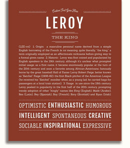 Leroy | Name Art Print – Name Stories
