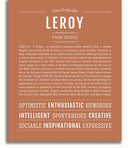 Leroy | Name Art Print – Name Stories