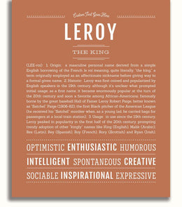Leroy | Name Art Print – Name Stories