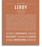 Leroy | Name Art Print – Name Stories