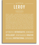 Leroy | Name Art Print – Name Stories