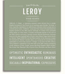 Leroy | Name Art Print – Name Stories