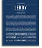 Leroy | Name Art Print – Name Stories