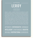 Leroy | Name Art Print – Name Stories