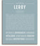 Leroy | Name Art Print – Name Stories