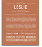 Leslie (female) | Name Art Print – Name Stories