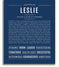 Leslie Personalized Name Meaning Art Prints – Name Stories