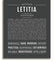 Letitia | Name Art Print – Name Stories