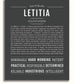 Letitia | Name Art Print – Name Stories