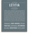 Letitia Personalized Name Meaning Art Prints – Name Stories