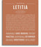 Letitia Personalized Name Meaning Art Prints – Name Stories