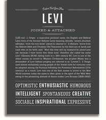Levi | Name Art Print – Name Stories