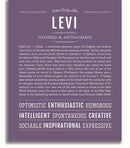 Levi Personalized Name Meaning Art Prints – Name Stories