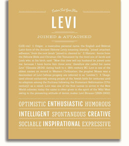 Levi | Name Art Print – Name Stories