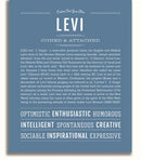 Levi Personalized Name Meaning Art Prints – Name Stories