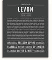 Levon | Name Art Print – Name Stories