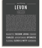 Levon | Name Art Print – Name Stories