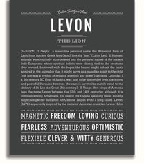 Levon | Name Art Print – Name Stories