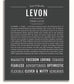 Levon Personalized Name Meaning Art Prints – Name Stories