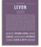 Levon Personalized Name Meaning Art Prints – Name Stories