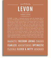 Levon | Name Art Print – Name Stories