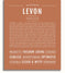 Levon Personalized Name Meaning Art Prints – Name Stories