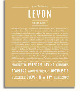 Levon | Name Art Print – Name Stories