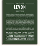 Levon | Name Art Print – Name Stories