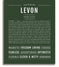 Levon Personalized Name Meaning Art Prints – Name Stories