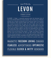 Levon | Name Art Print – Name Stories