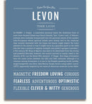 Levon | Name Art Print – Name Stories