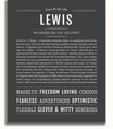 Lewis | Name Art Print – Name Stories