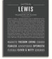 Lewis | Name Art Print – Name Stories