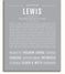 Lewis | Name Art Print – Name Stories