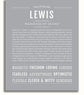 Lewis | Name Art Print – Name Stories
