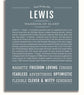 Lewis | Name Art Print – Name Stories