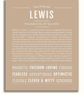 Lewis | Name Art Print – Name Stories
