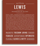 Lewis | Name Art Print – Name Stories