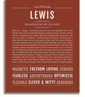 Lewis | Name Art Print – Name Stories