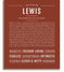 Lewis | Name Art Print – Name Stories