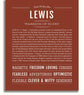 Lewis | Name Art Print – Name Stories