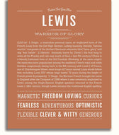 Lewis | Name Art Print – Name Stories