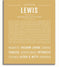 Lewis | Name Art Print – Name Stories