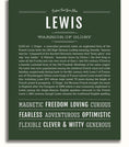 Lewis | Name Art Print – Name Stories